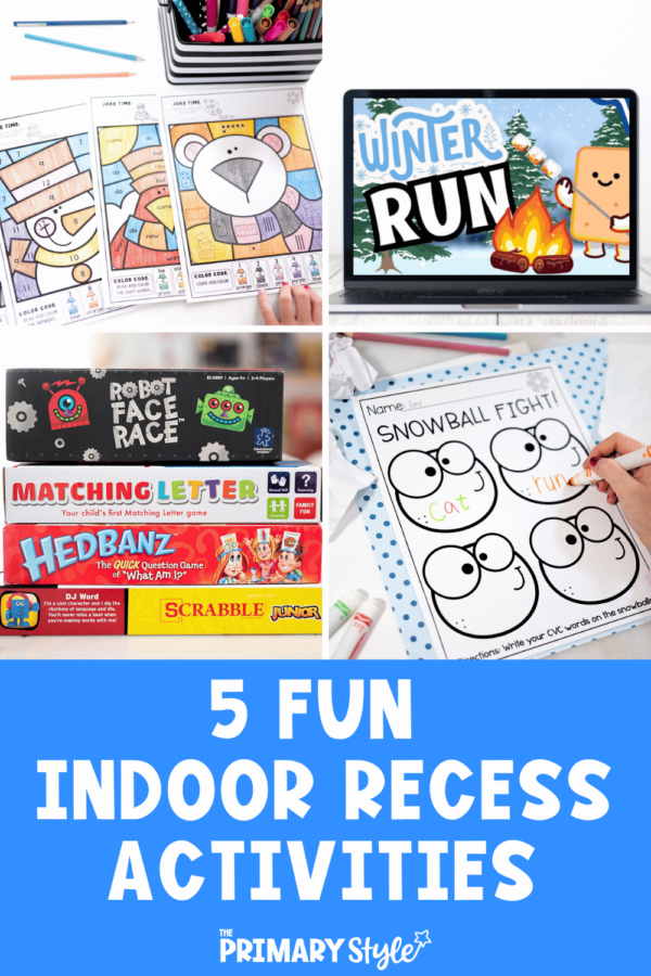 5 Fun Indoor Recess Activities - The Primary Style