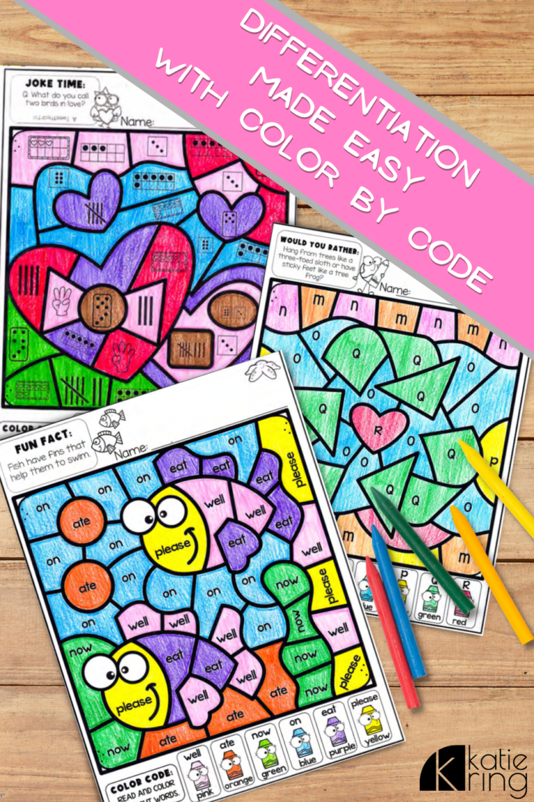 Differentiation Made Easy With Color By Code - The Primary Style