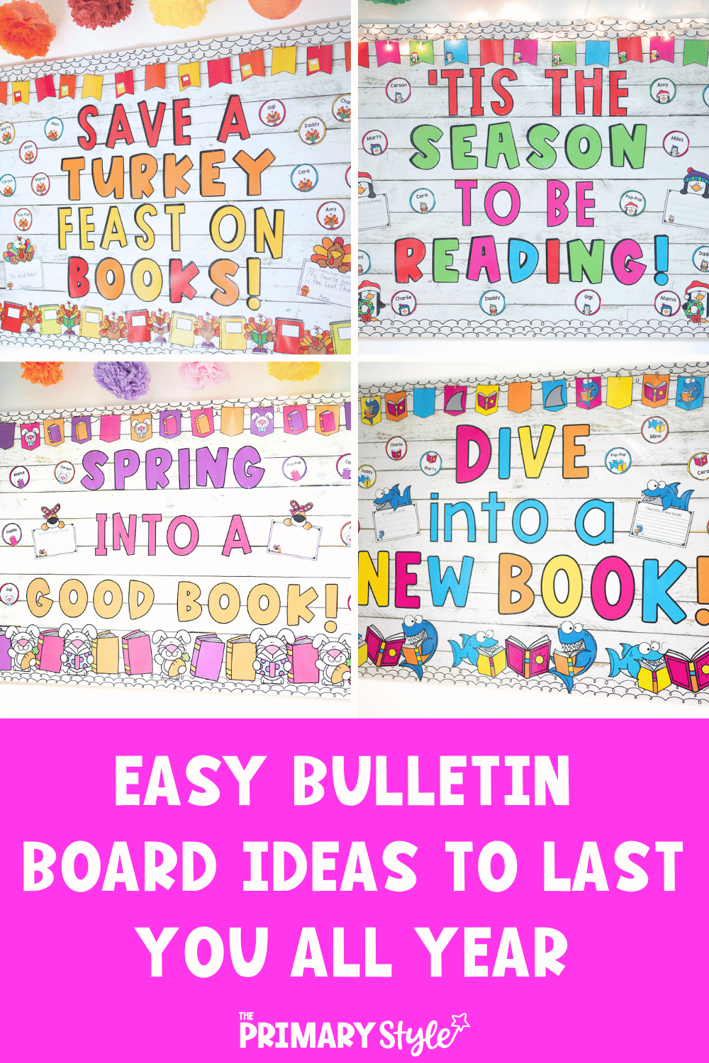 Easy Bulletin Board Ideas to Last You All Year - The Primary Style