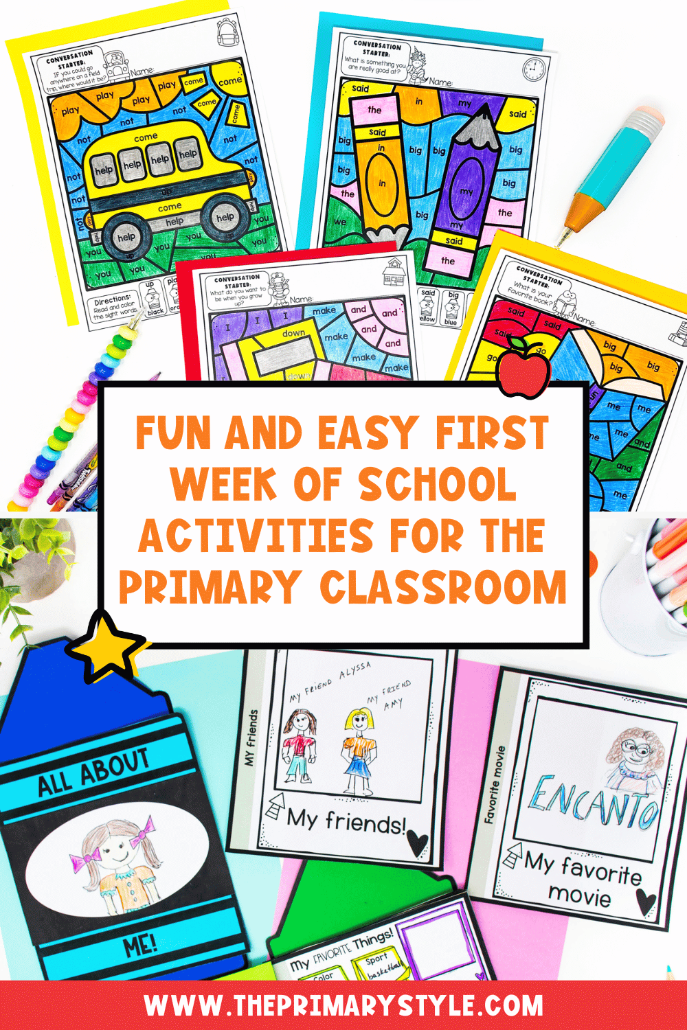 Fun and Easy First Week of School Activities for the Primary Classroom ...